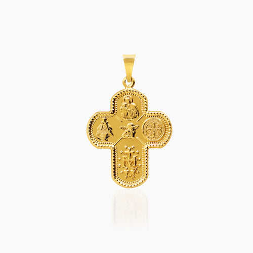 4-WAY MIRIAM CROSS PENDANT ±30 mm (H) X ±25 mm (L) IN (SAUDI) 18K YELL ...