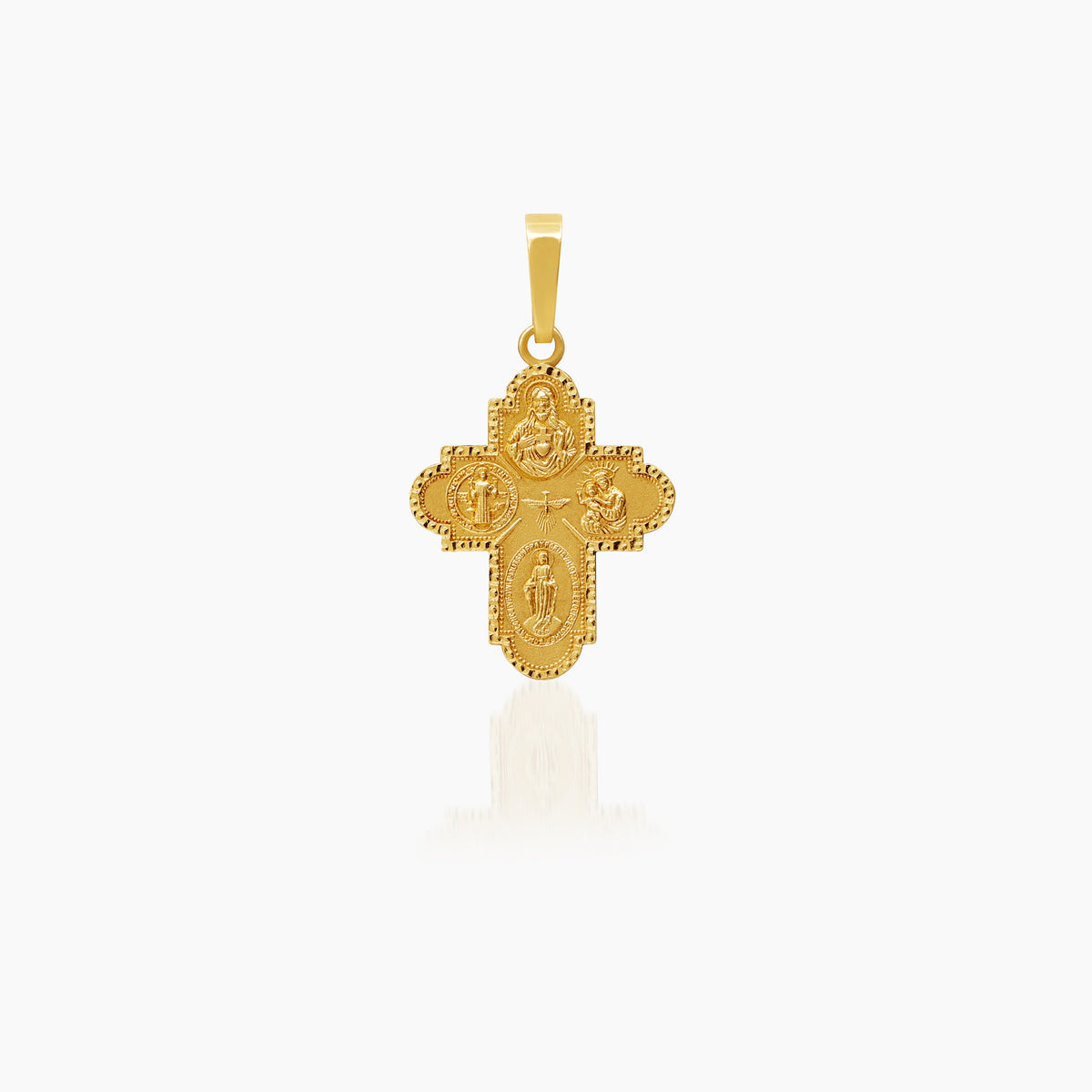4-WAY MIRIAM CROSS PENDANT ±20 mm (H) X ±18 mm (L) IN (SPANISH) 18K YE ...